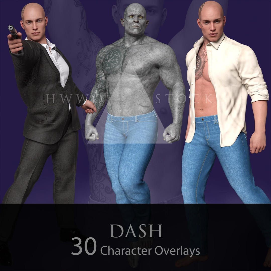 Dash/fantasy Character/alien/warrior/tattoo/poses/png/overlay/3d ...