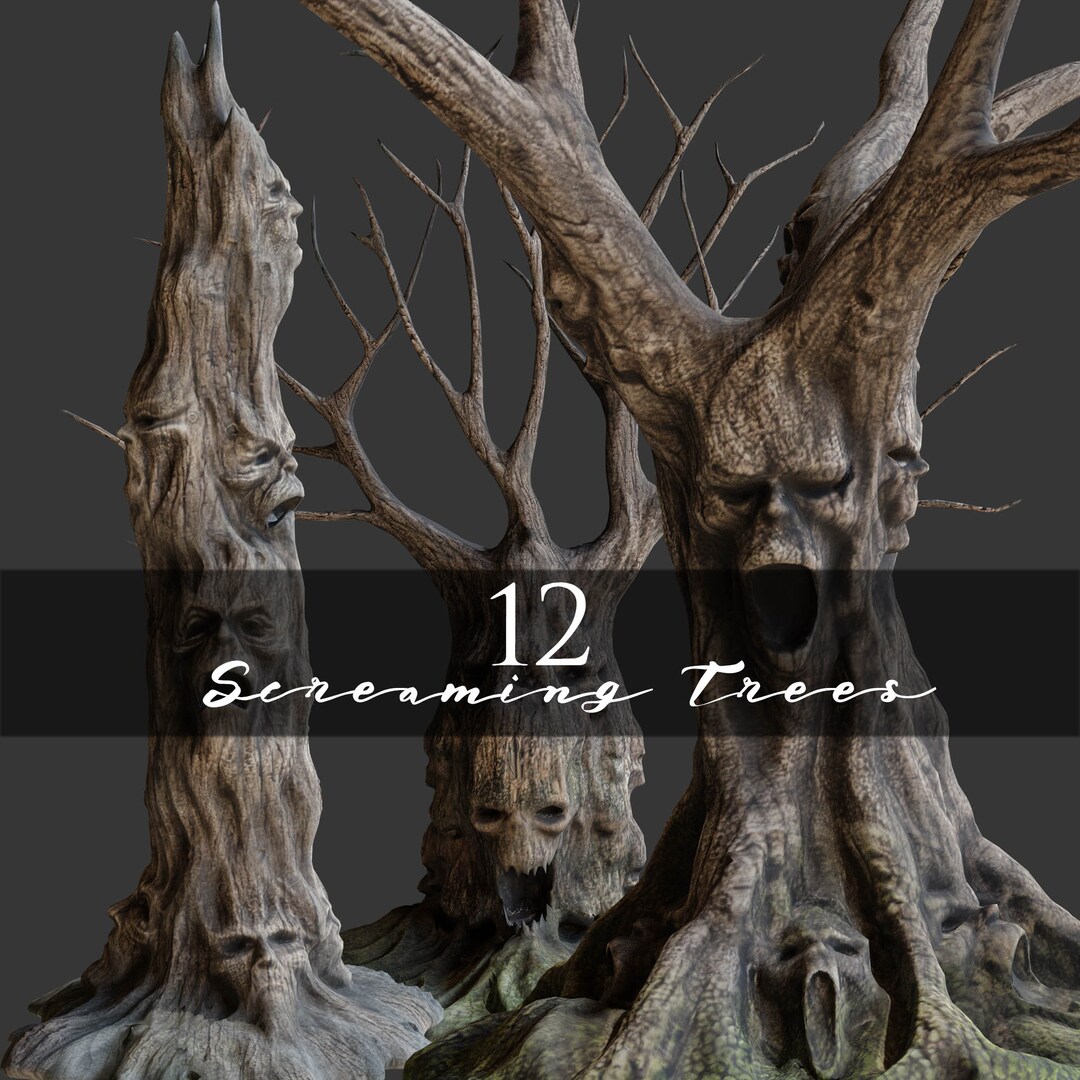 12 Screaming Trees Branches/halloween Decoration/fantasy Plants ...