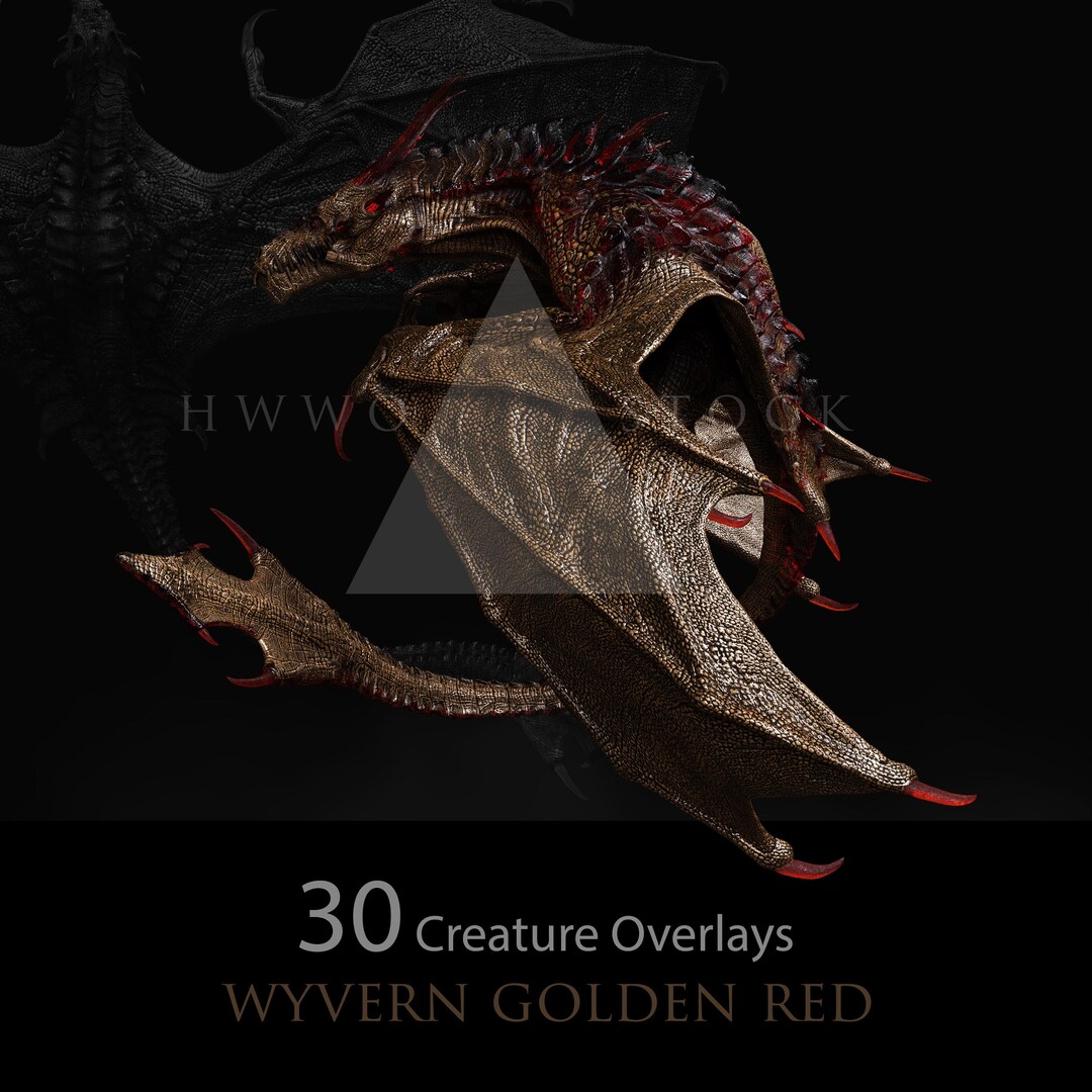 Wyvern Golden Red/majestic/composite/pngs/png/overlay/overlays/creature ...