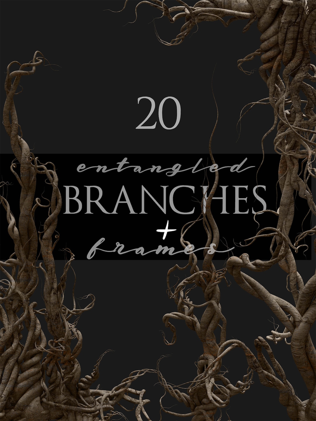 20 Entangled Branches/roots/vines/fantasy Plants/halloween/decoration ...
