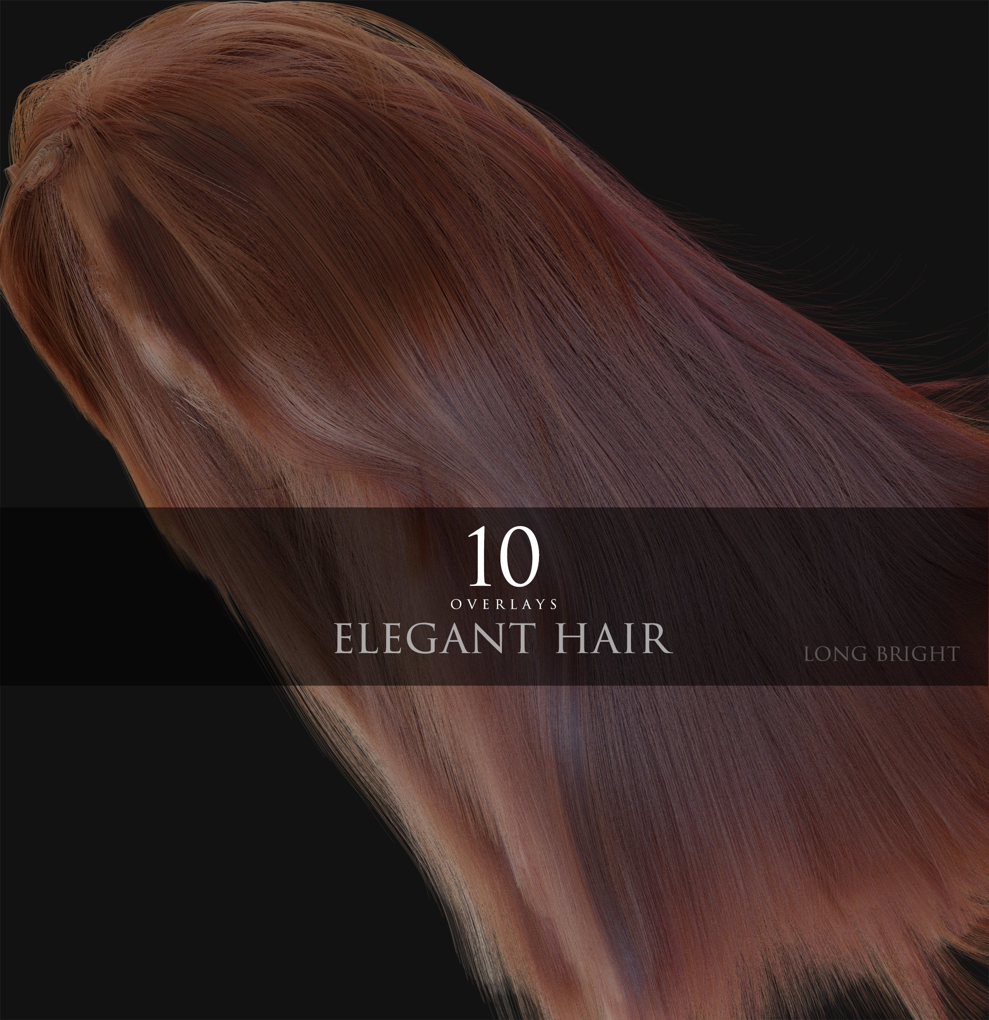 Elegant Hair /long Hair/red Hair/overlays/swaps/female/3d Render ...