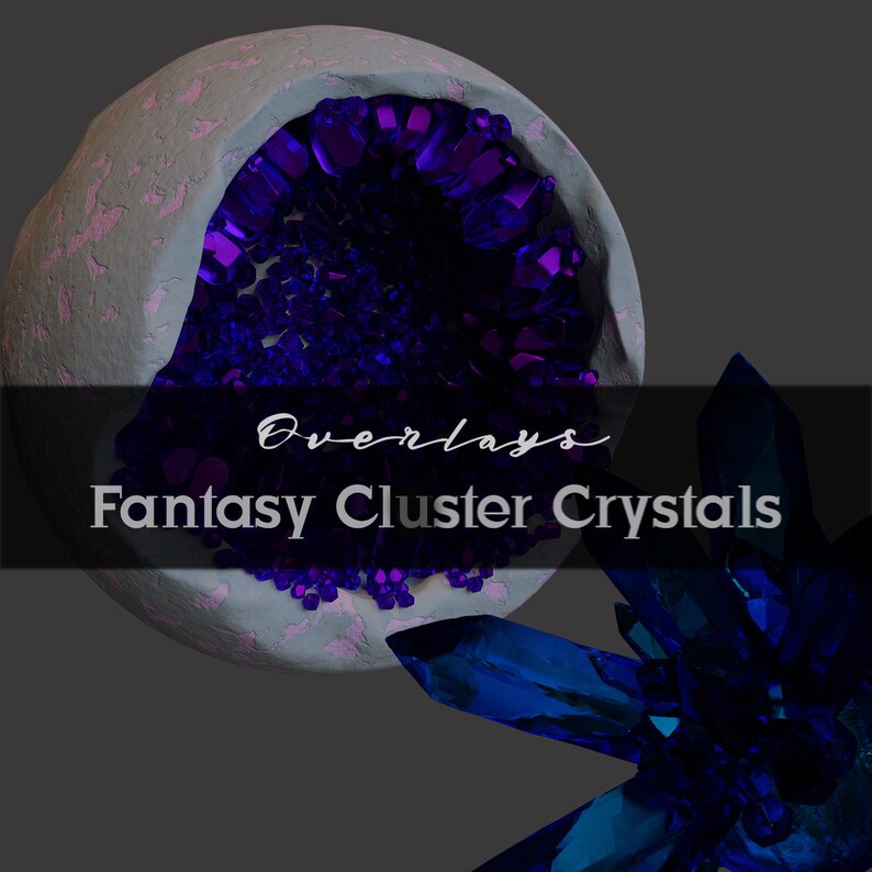 Crystal Clusters/overlays/fantasy Crystals/magical - Etsy