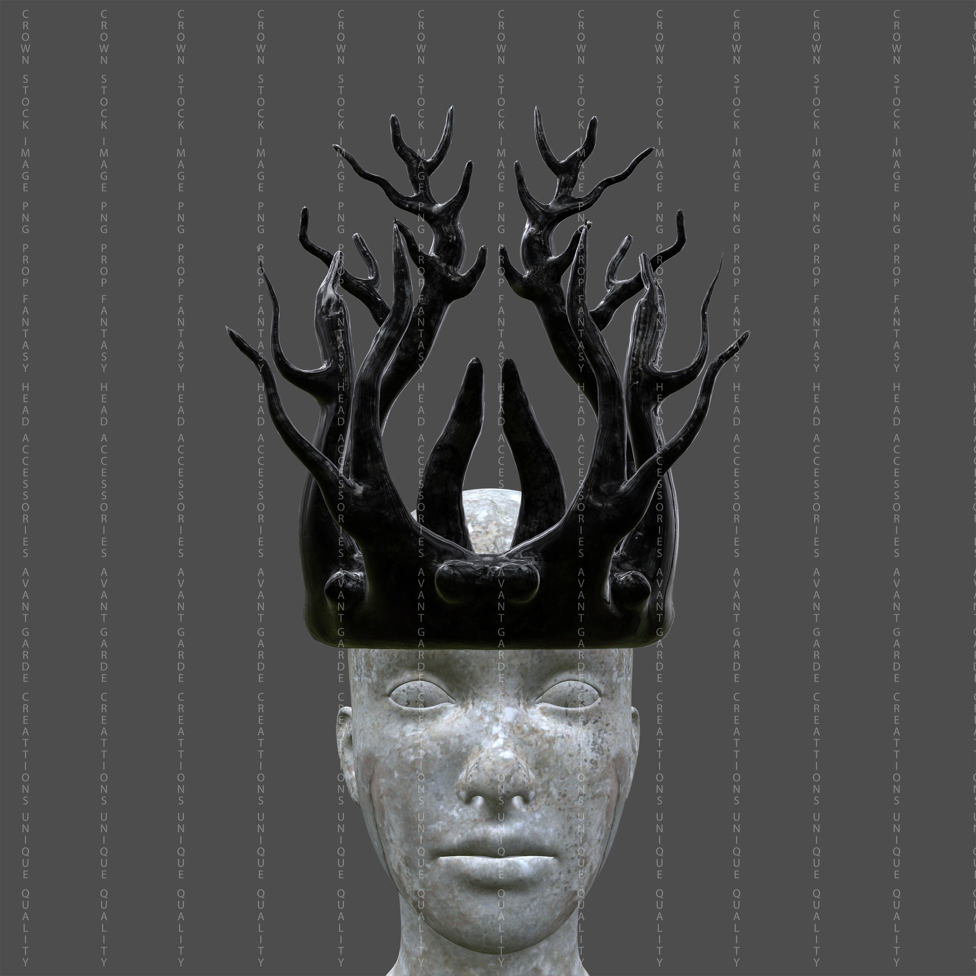 Tribal Crown/black Marble/headgear/accessories/stock | Etsy