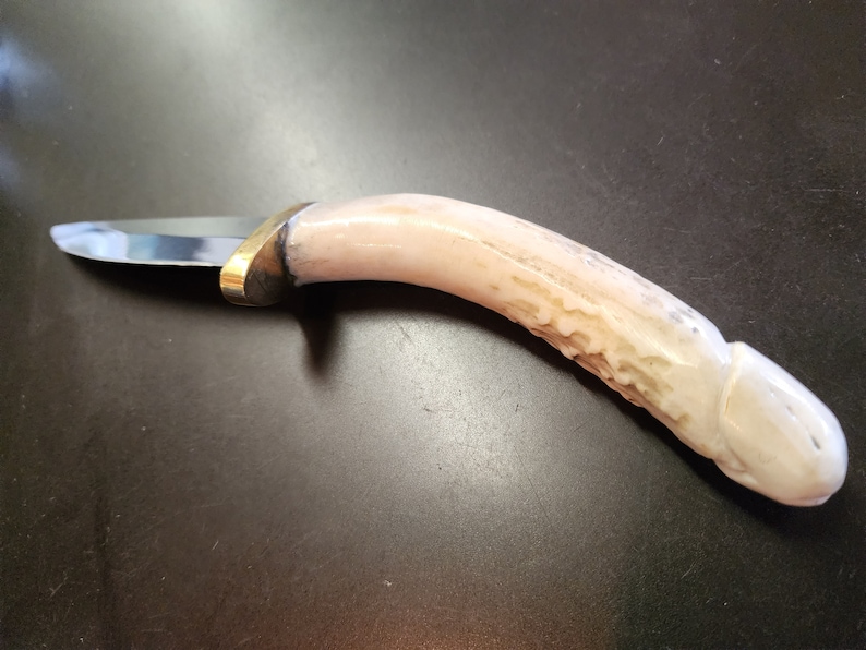 Phallic Folk Art Steel Knife With Hand Carved Handle - Etsy