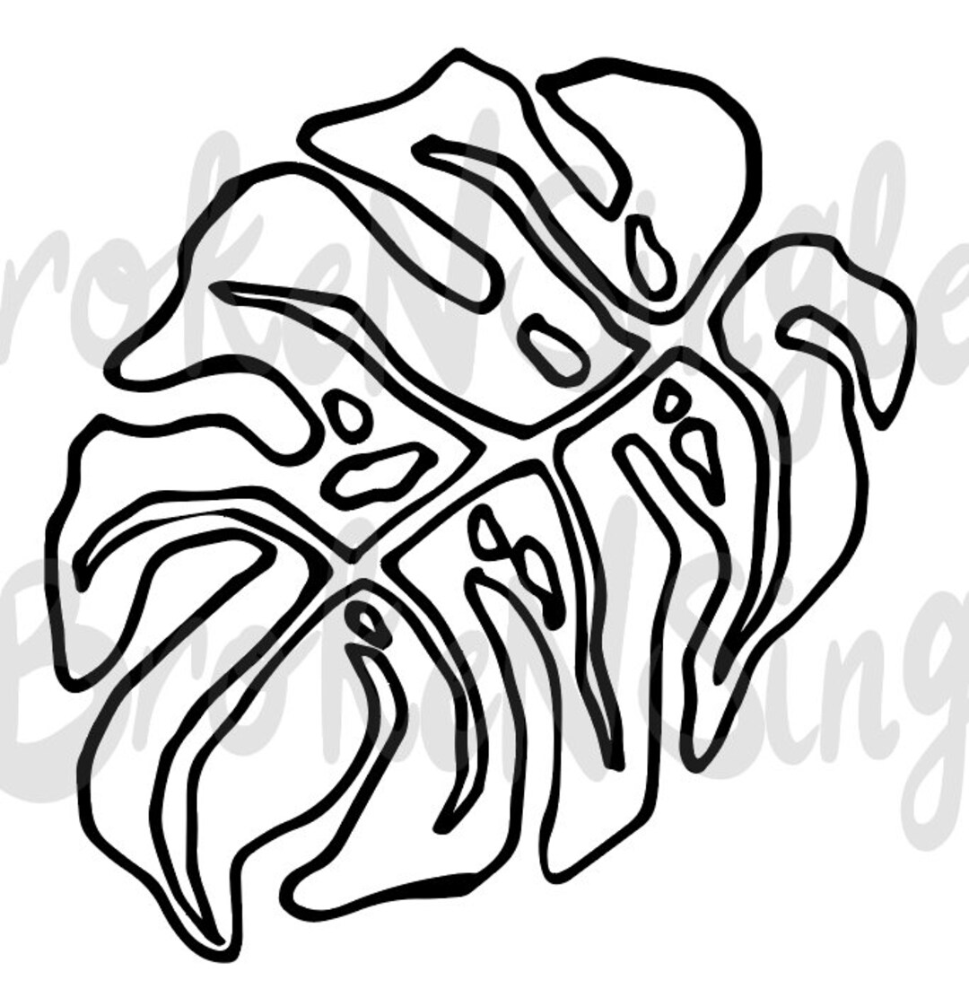 Monstera Leaf Vector Digital Download Svg / Ai / Pdf / Jpeg - Etsy
