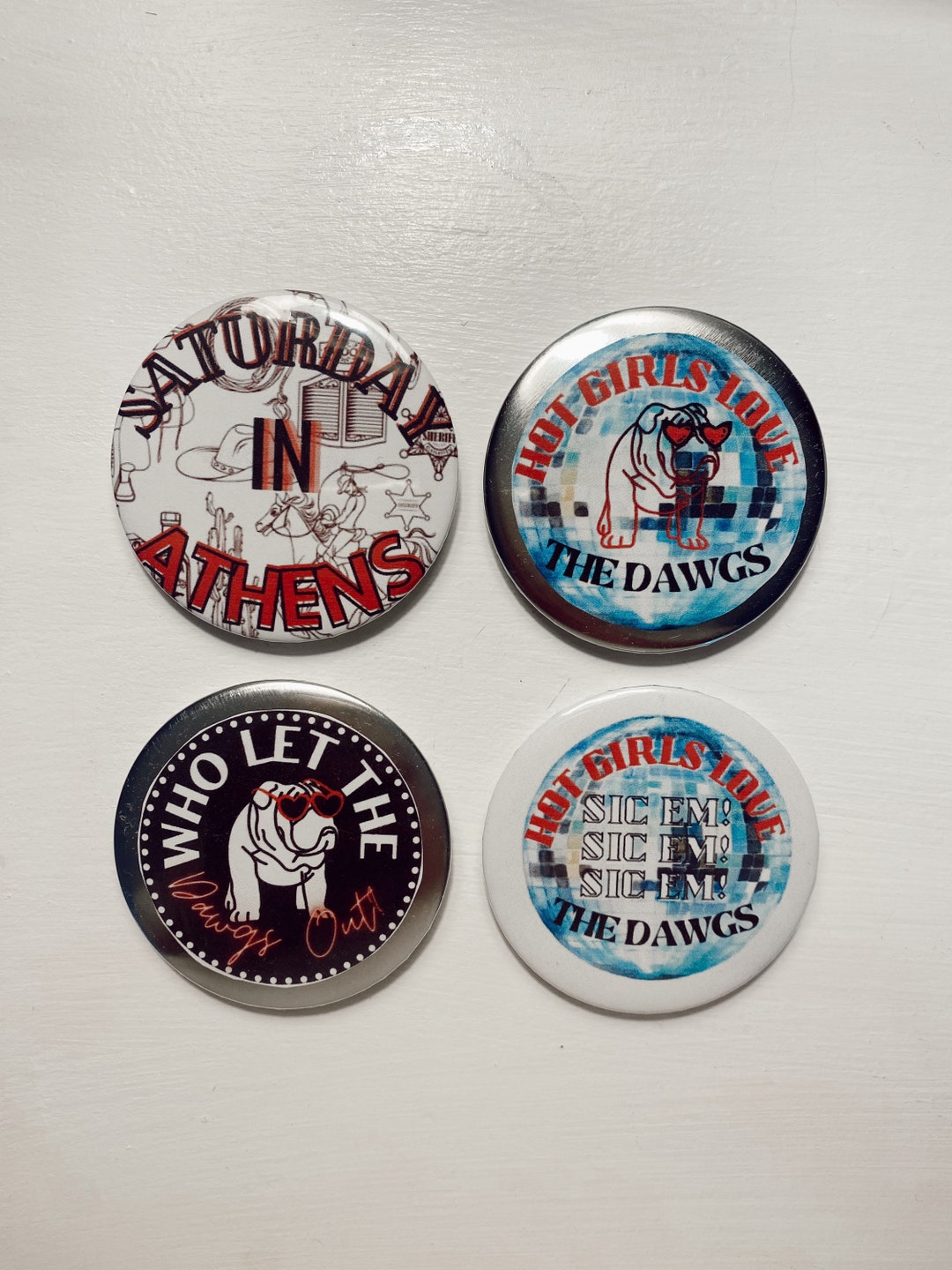 UGA Dawg Buttons - Etsy