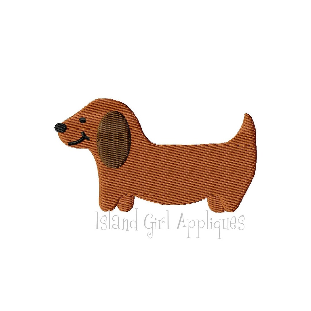 Dachshund Mini Machine Embroidery Design - 7 Sizes - Etsy