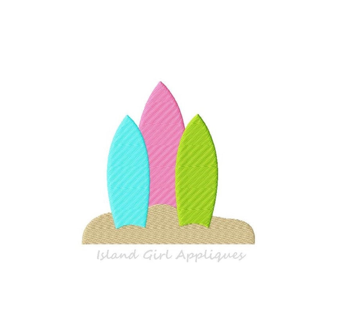 Three Surfboards Mini Machine Embroidery Design, 7 Sizes - Etsy