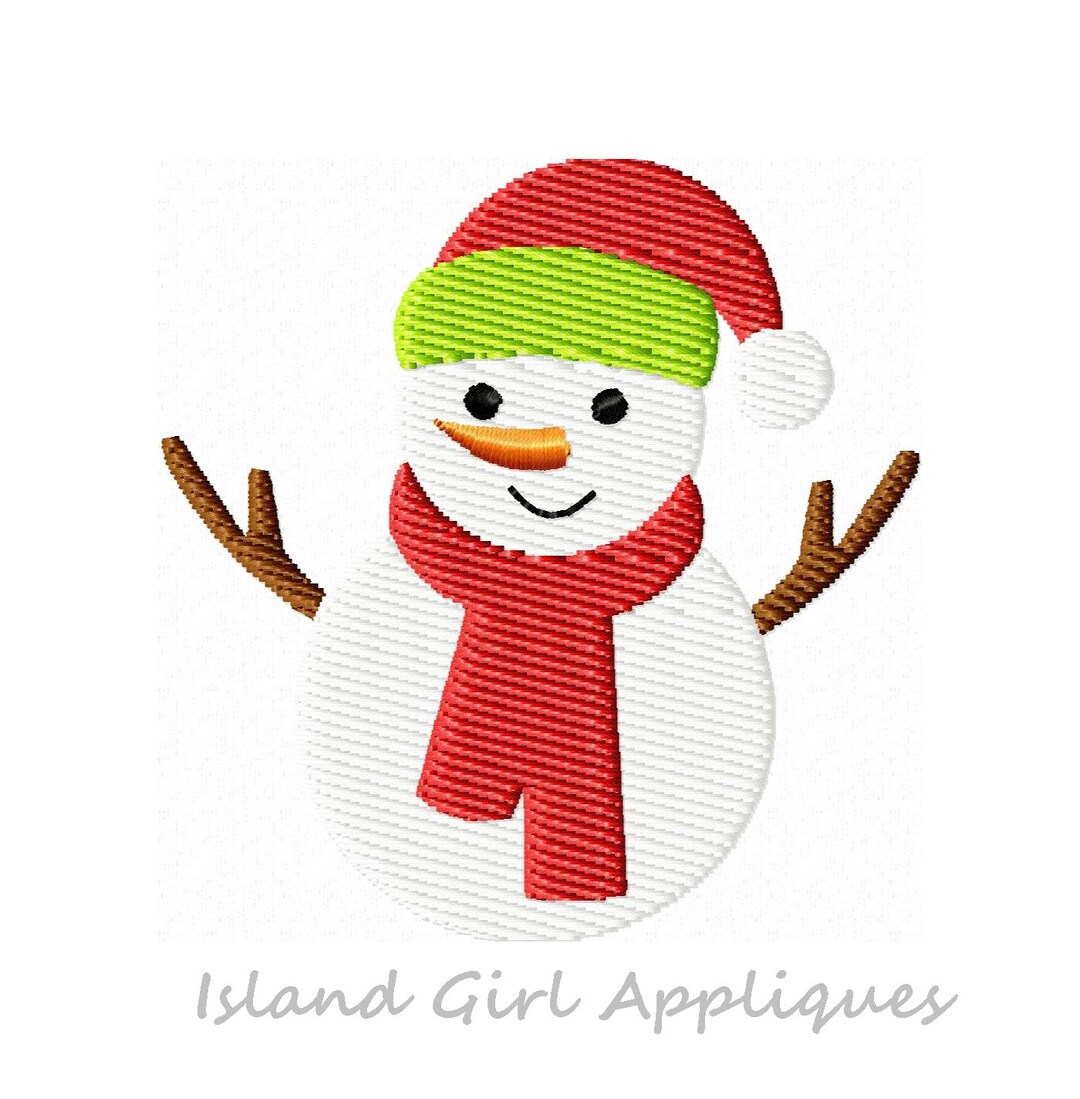 Snowman Machine Embroidery Mini Design - Etsy