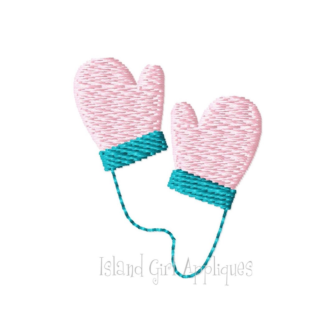 Mittens Mini Machine Embroidery Design - 7 Sizes - Etsy