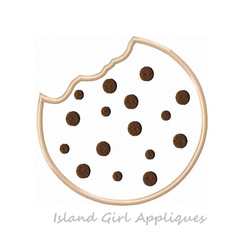 Chocolate Chip Cookie Machine Embroidery Applique Design - Etsy