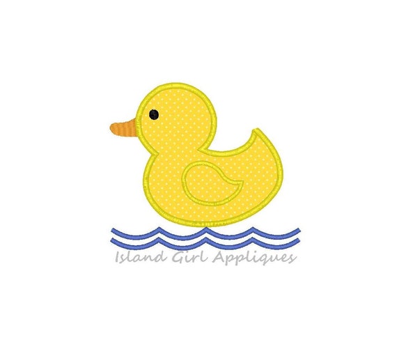 Rubber Ducky Machine Embroidery Applique Design Duck | Etsy