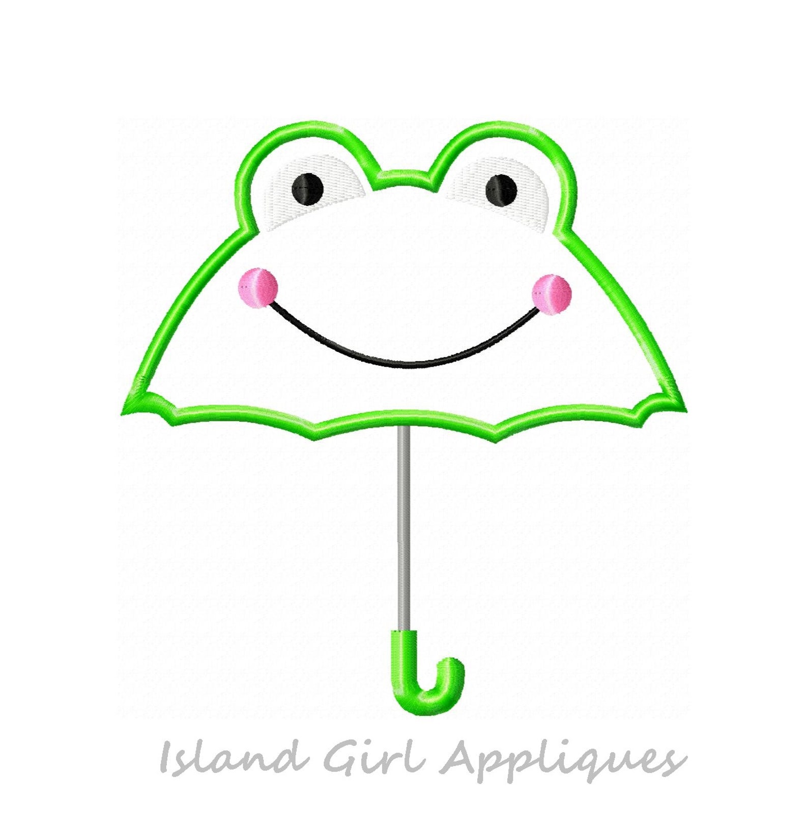 Frog Umbrella Machine Embroidery Applique Design, Froggy Umbrella - Etsy