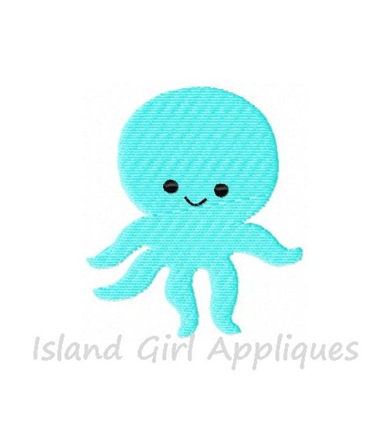Octopus Mini Machine Embroidery Design 6 Sizes | Etsy