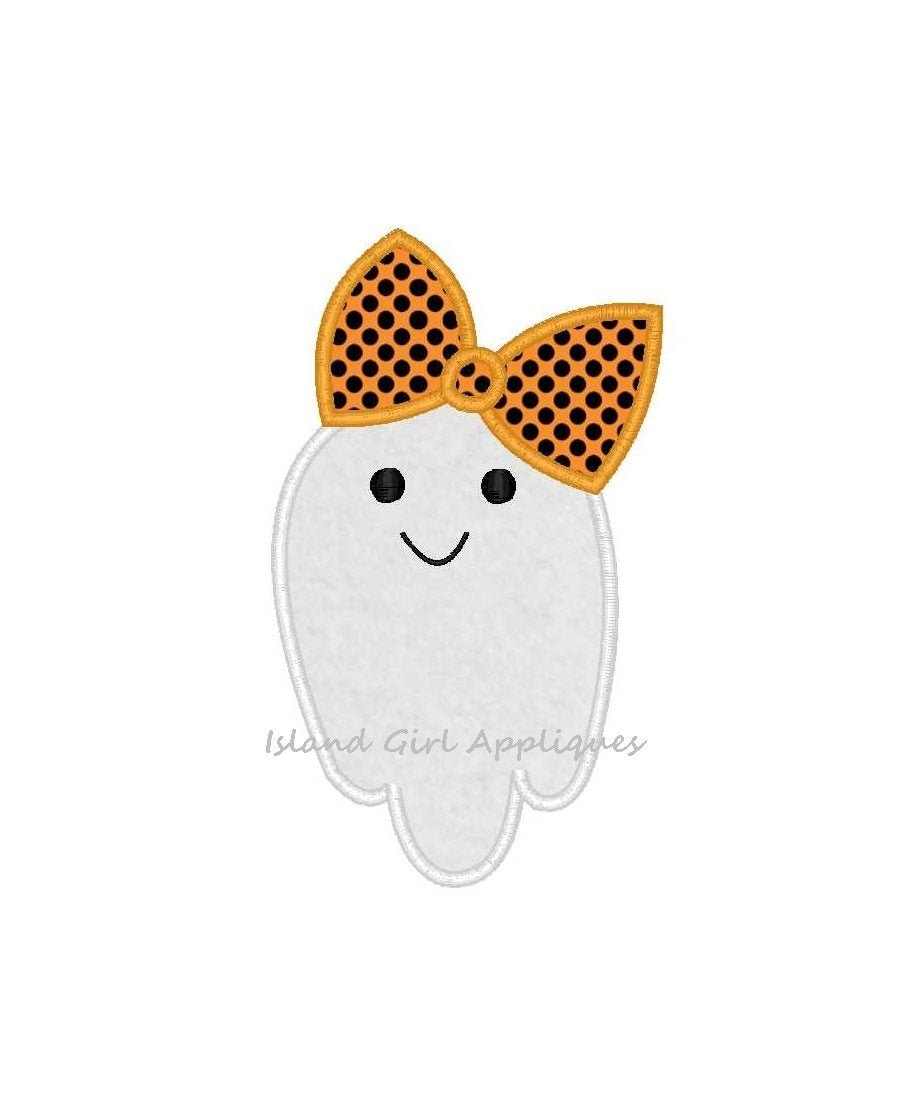 Girl Ghost Machine Embroidery Applique Design - Etsy