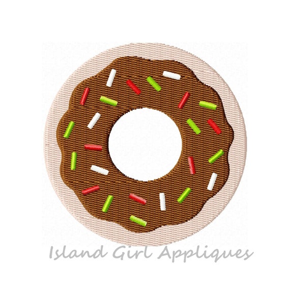 Doughnut With Sprinkles Mini Machine Embroidery Design Donut | Etsy