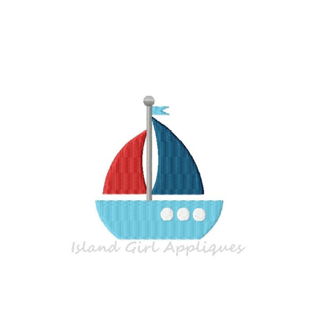 Sailboat Mini Machine Embroidery Design - Etsy
