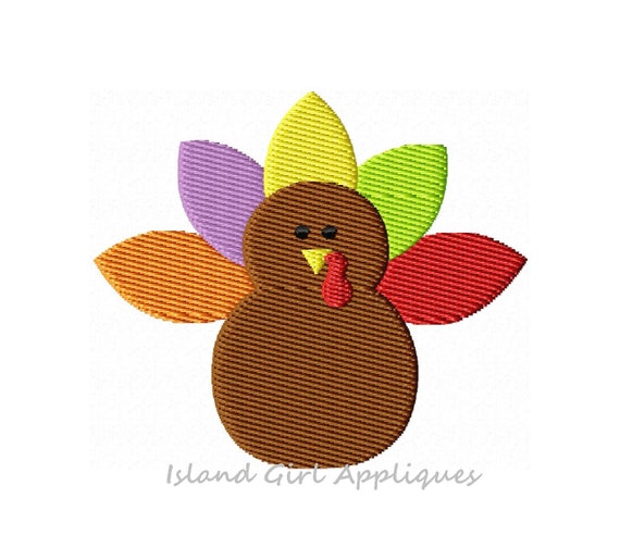 Turkey Mini Machine Embroidery Design Thanksgiving Embroidery | Etsy