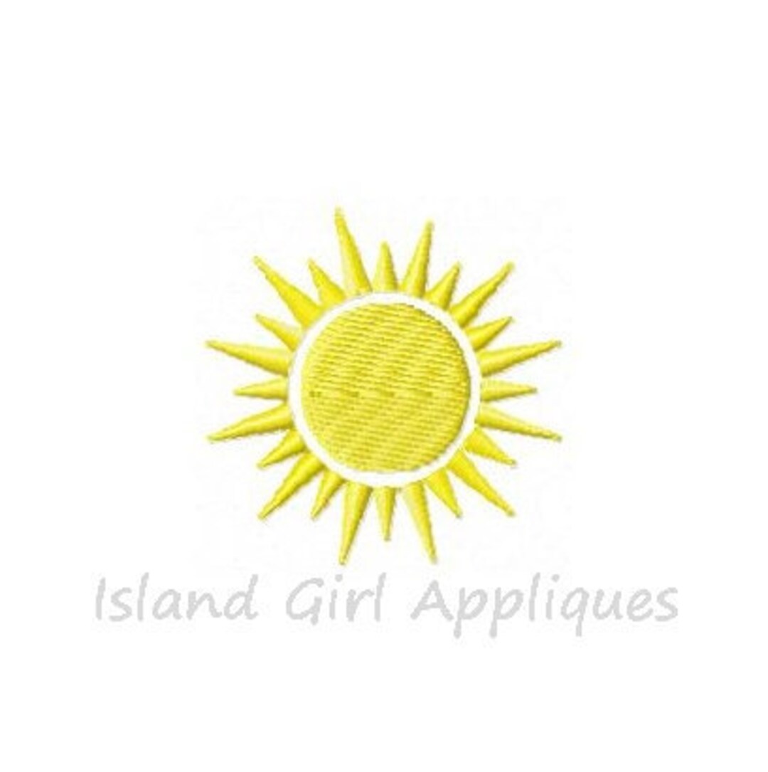 Sun Mini Machine Embroidery Design, 7 Sizes - Etsy