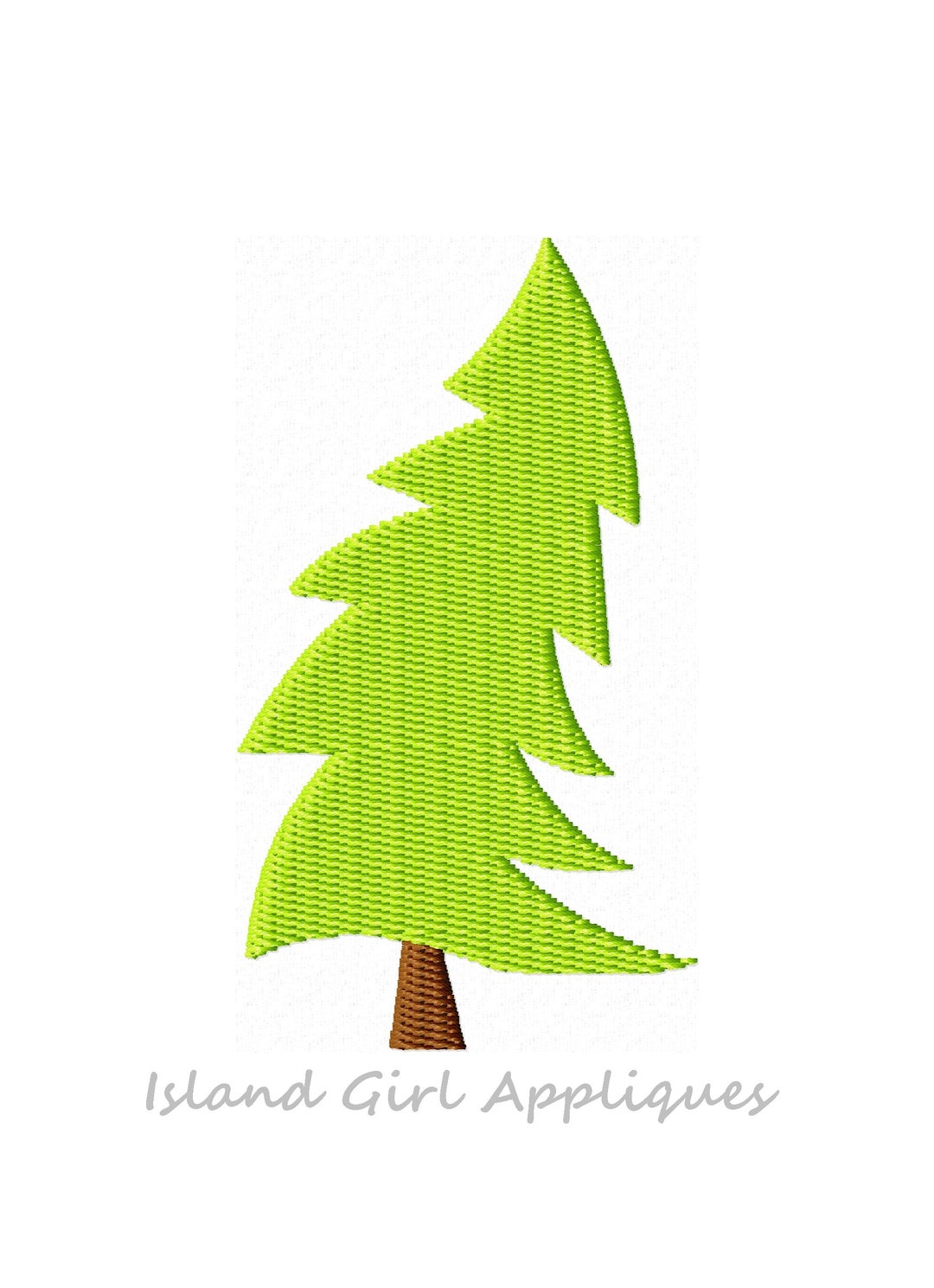 Wavy Christmas Tree Mini Machine Embroidery Design - Etsy