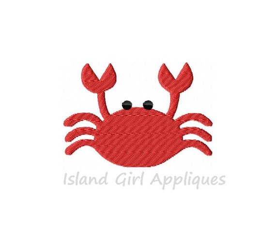 Crab Mini Machine Embroidery Design 6 Sizes - Etsy