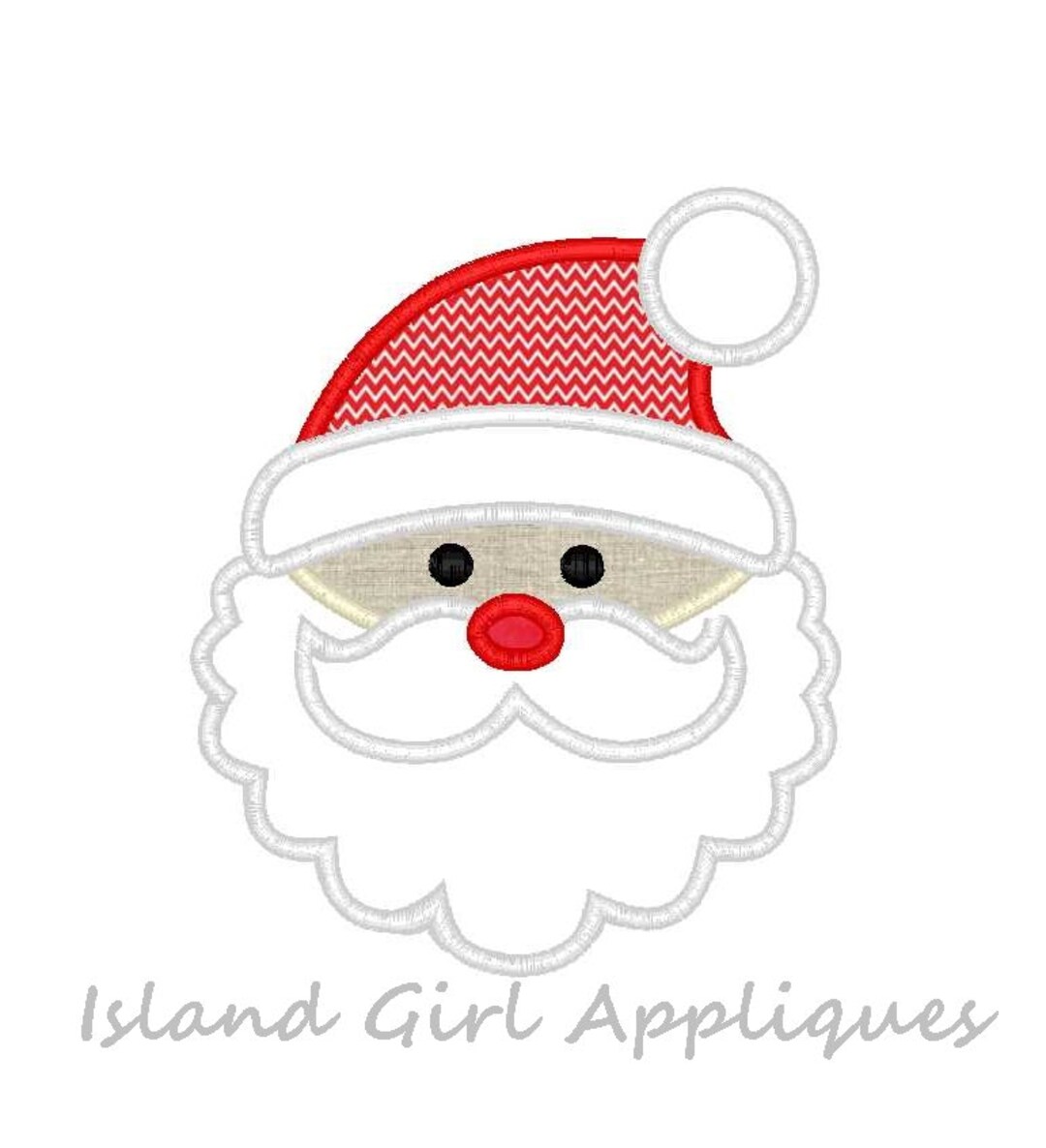 Santa Claus Machine Embroidery Applique Design - Etsy