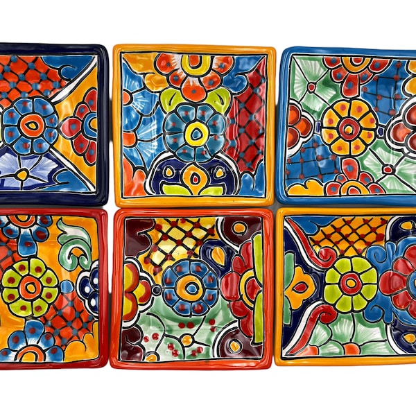 Talavera Square Plates - Etsy