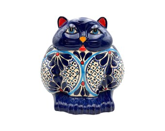 Mexican Talavera Cat Planter - Etsy