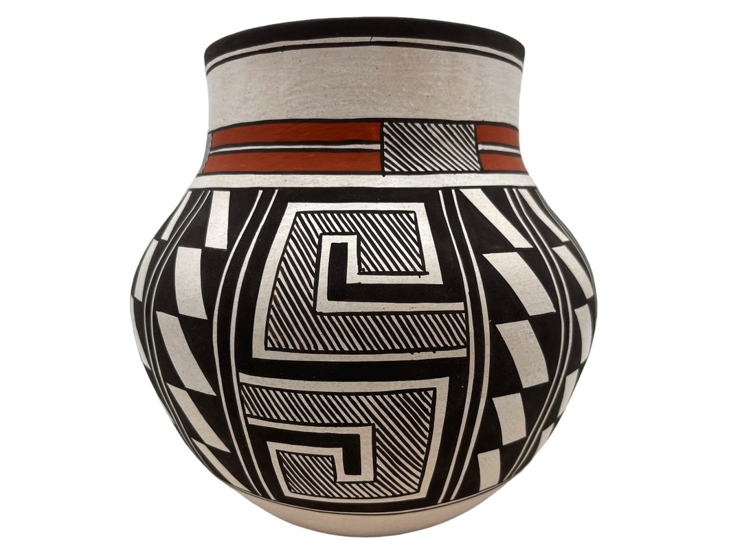 Native American Pottery Laguna Handmade Hand Painted Southwest Home ...