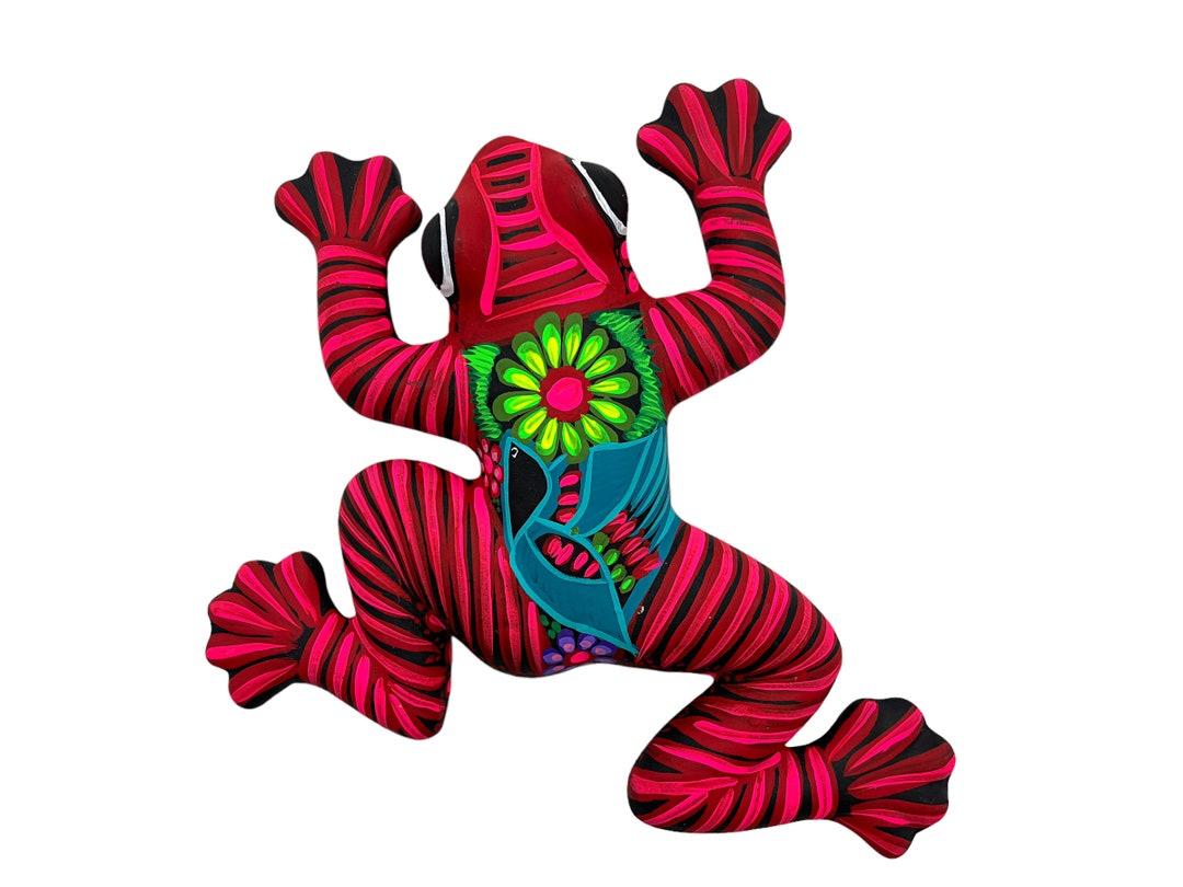 Talavera Climbing Frog Wall Art Froggy Sculpture Guerrero Folk Art ...