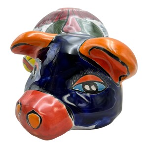 Talavera Pig Sculpture Animal Piggy Yard Art Mexican Pottery Handmade ...