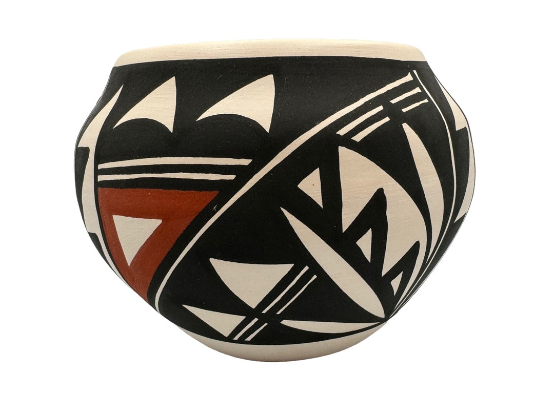 Native American Pottery Acoma Handmade Hand Painted Southwest Indian ...