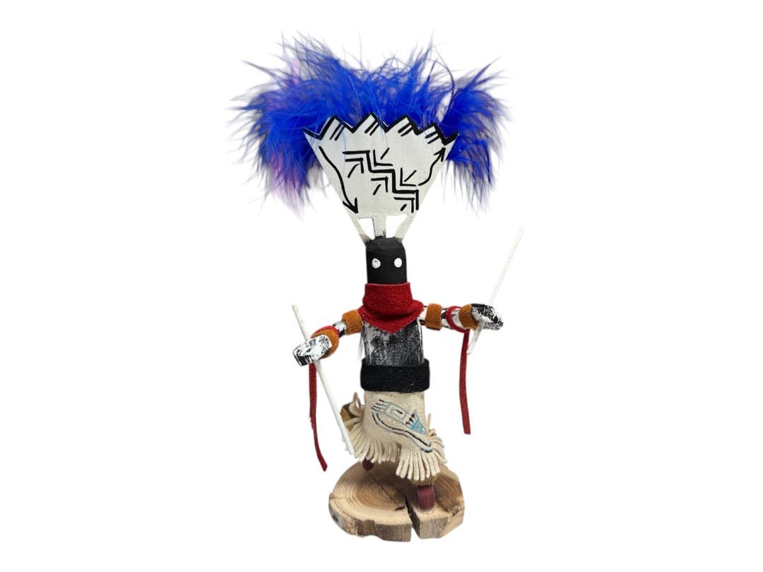 Native American Kachina Doll apache Handmade Hand Painted Multicolor ...