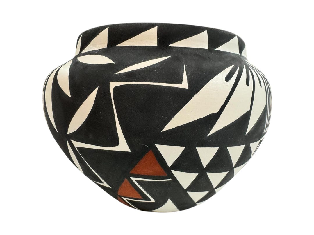 Native American Pottery Acoma Handmade Hand Painted Southwest Home ...