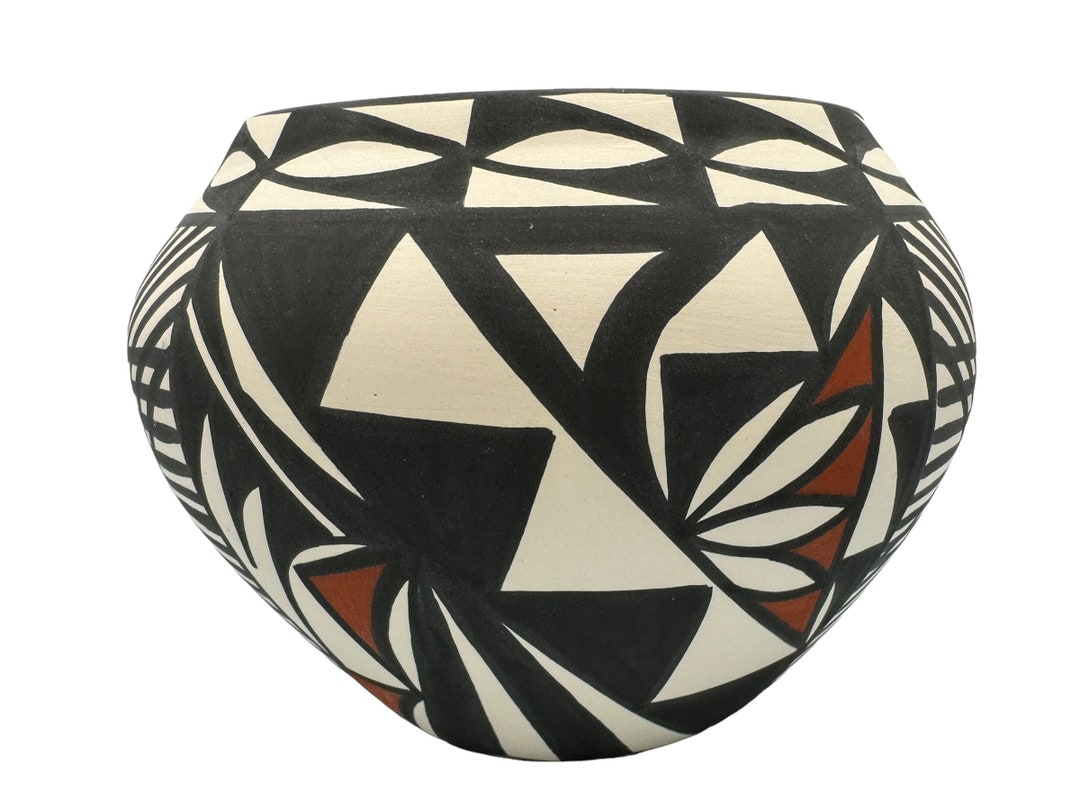 Native American Pottery Acoma Handmade Hand Painted Southwest Home ...