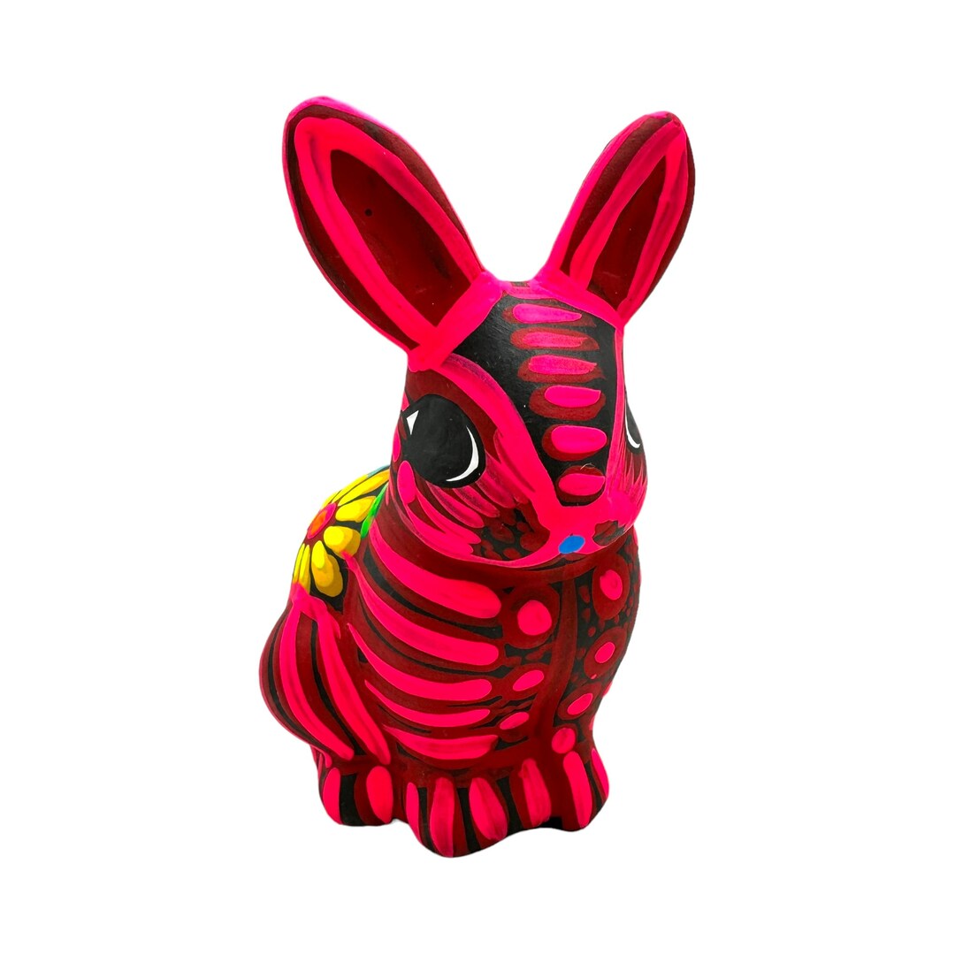 Talavera Bunny Rabbit Mexican Pottery Guerrero Folk Art Handmade Hand ...