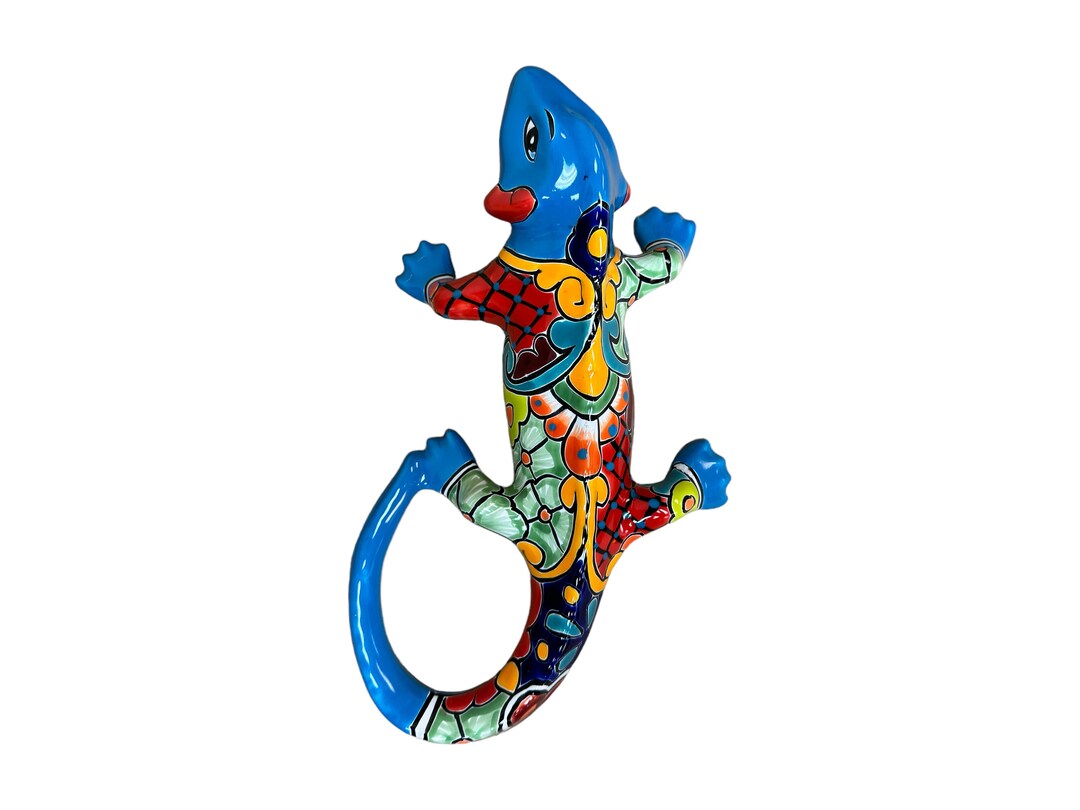 Talavera Iguana Large Wall Art Mexican Pottery Folk Art Handmade Hand ...