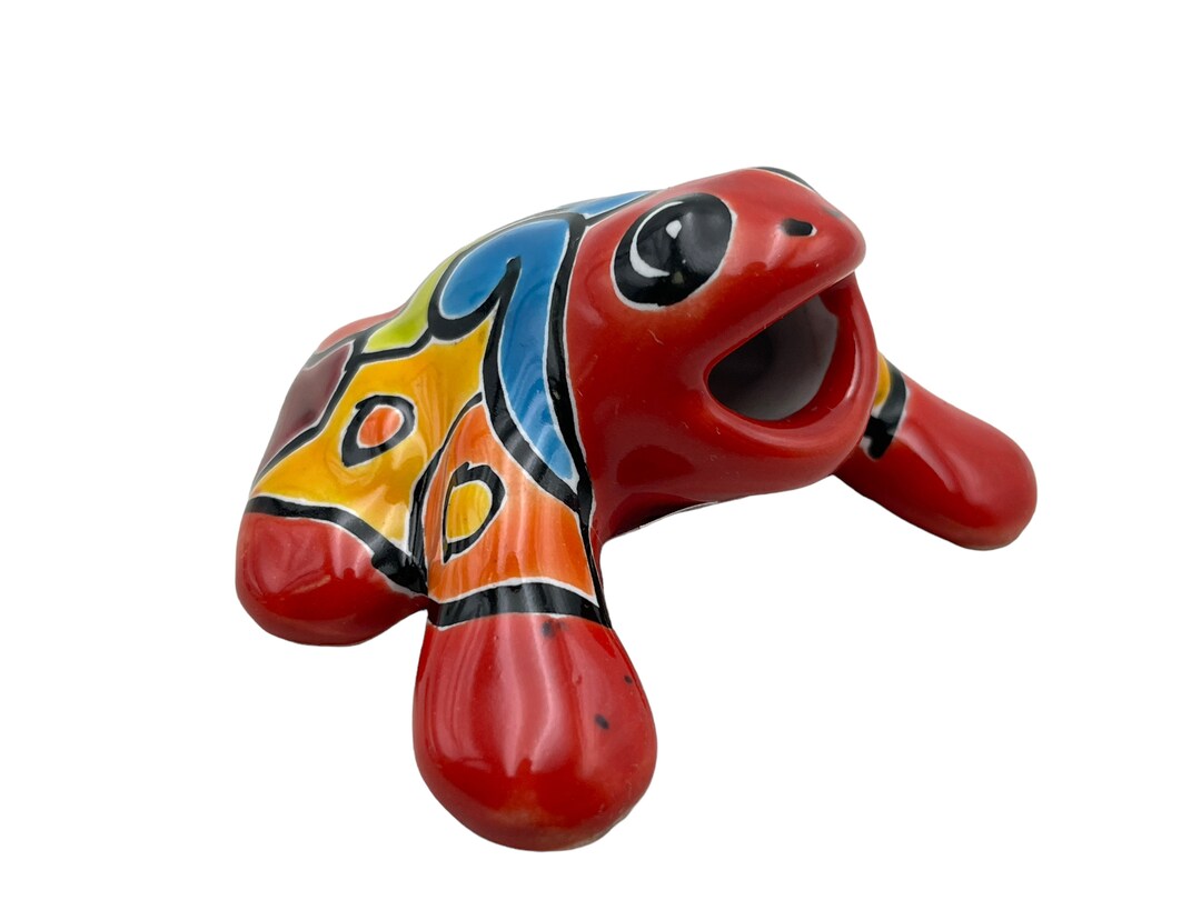 Talavera Frog Sculpture Cute Mexican Pottery Folk Cute Art - Etsy