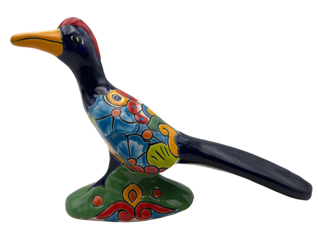 Talavera Road Runner Sculpture Mexican Pottery Folk Art - Etsy