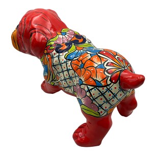 Talavera Bulldog Cute Dog Sculpture Chato Hand Painted Mexican - Etsy