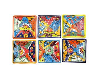 Talavera Square Plates - Etsy