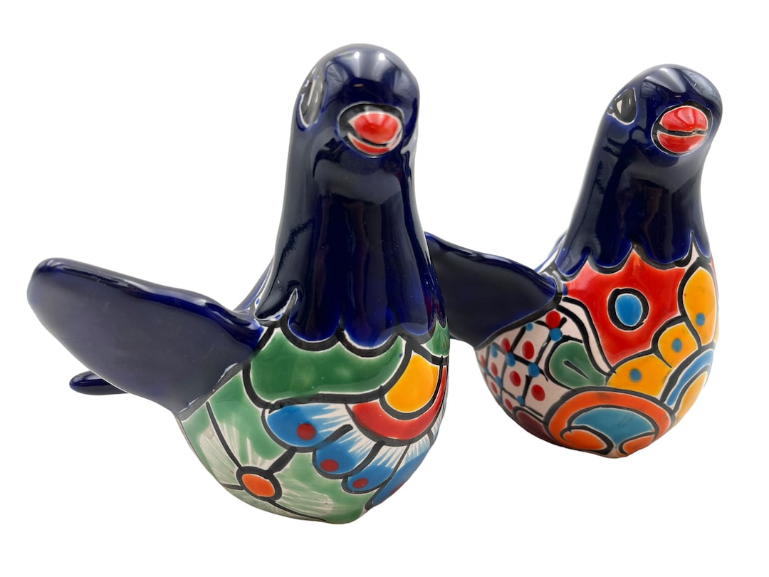 Talavera Dove Planter 2pc Bird Pot Animal Mexican Pottery Hand - Etsy
