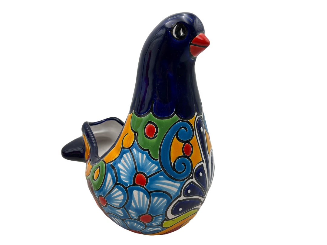 Talavera Dove Planter Bird Pot Animal Mexican Pottery Folk Art - Etsy