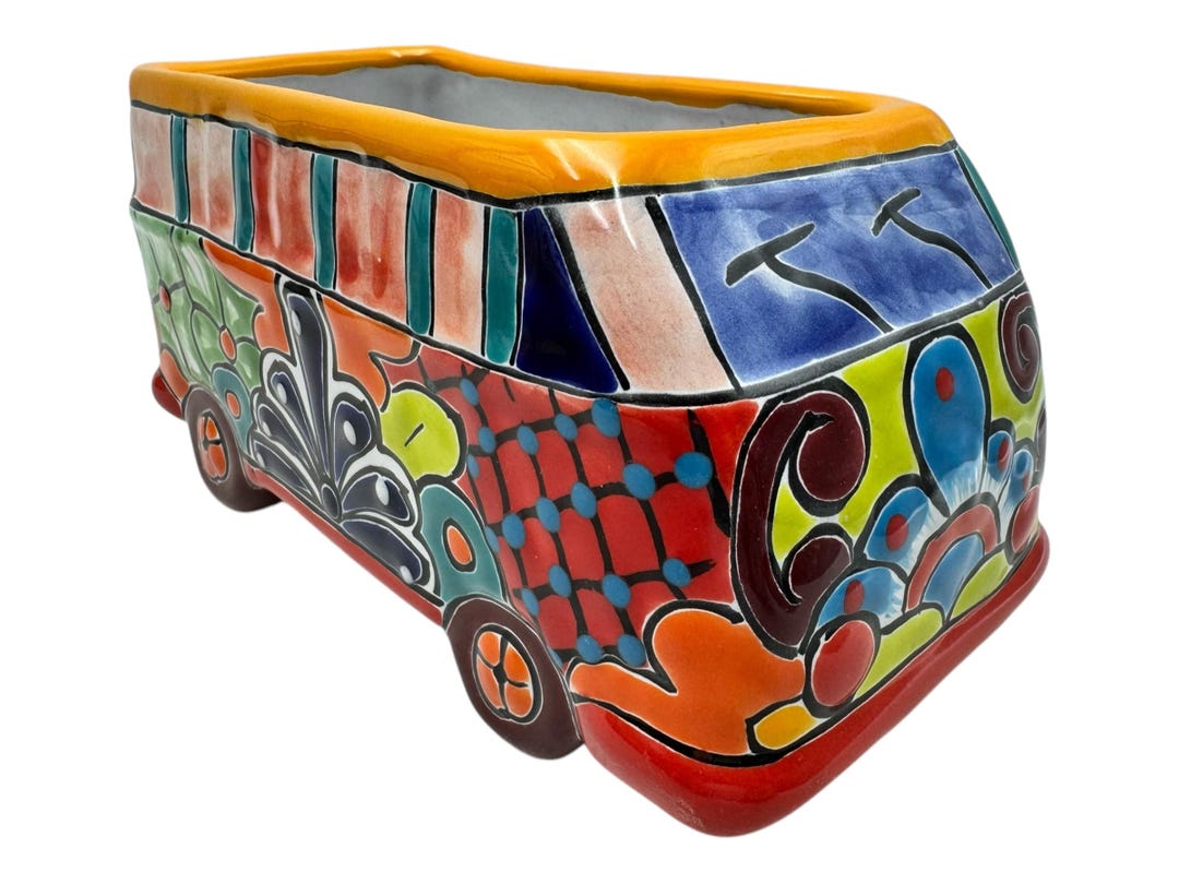 Talavera Van Planter Car Truck Pot Folk Art Pot Hand Painted Indoor ...