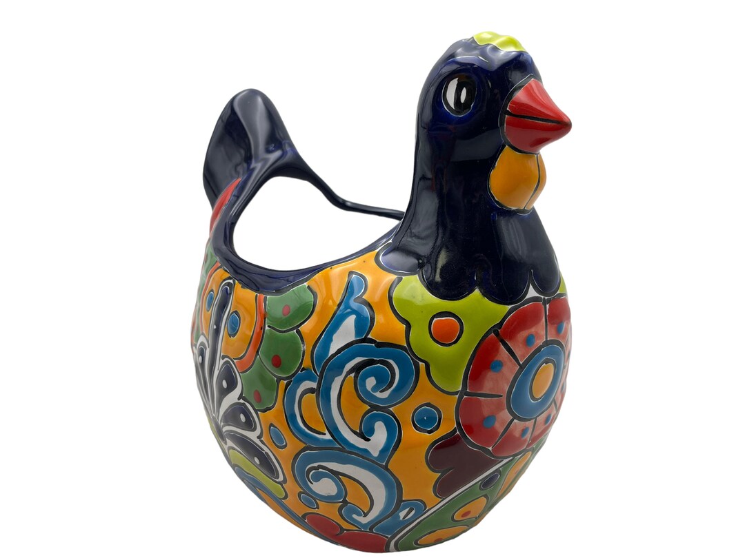 Talavera Pottery Chicken Planter Hen Handmade Hand Painted - Etsy