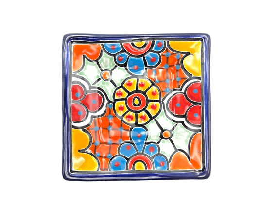 Plates Kitchen & Dining Talavera Square Plate etna.com.pe