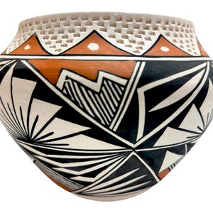Native American Pottery Acoma Handmade Hand Painted Southwest Indian ...