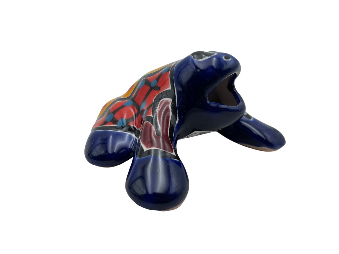 Talavera Frog Sculpture Cute Mexican Pottery Folk Cute Art - Etsy