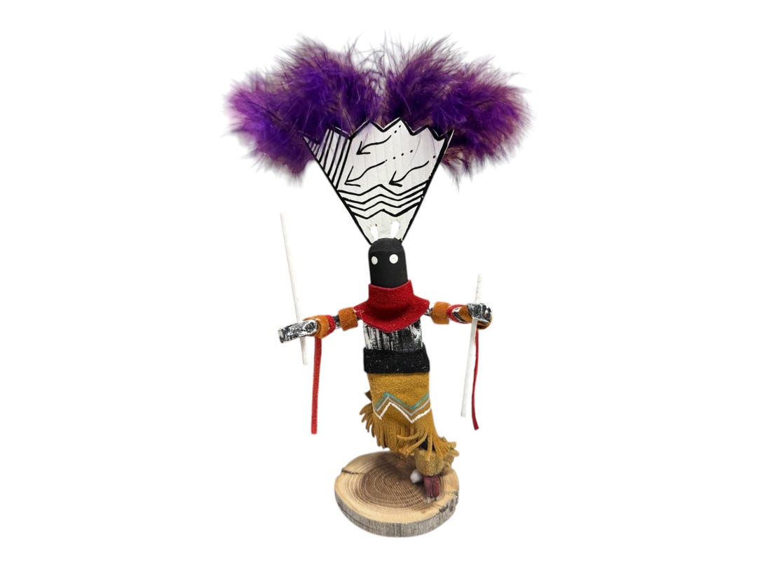 Native American Kachina Doll apache Handmade Hand Painted Multicolor ...