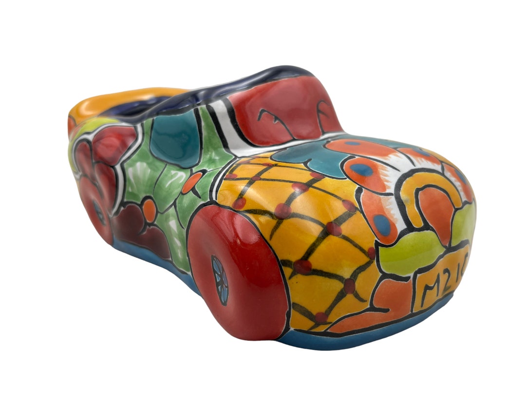 Talavera Car Planter Pot Mexican Pottery Folk Art Home Decor Indoor ...